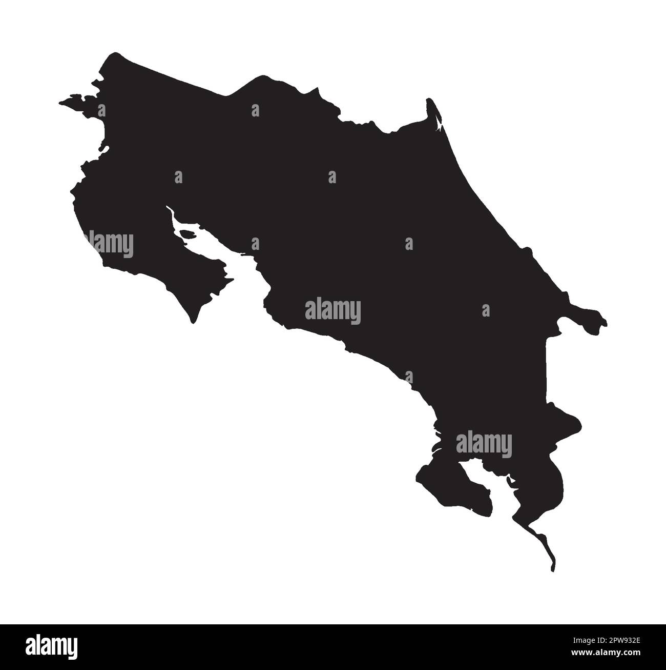 Costa rica map Stock Vector Images - Alamy