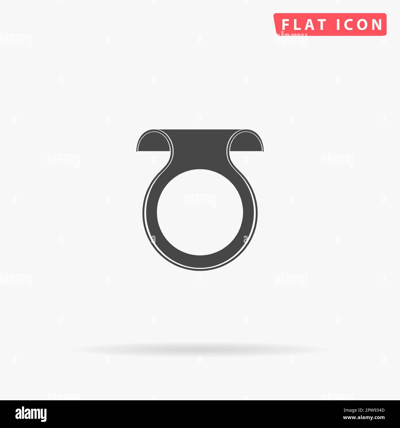 Empty Label Design. Simple flat black symbol with shadow on white ...