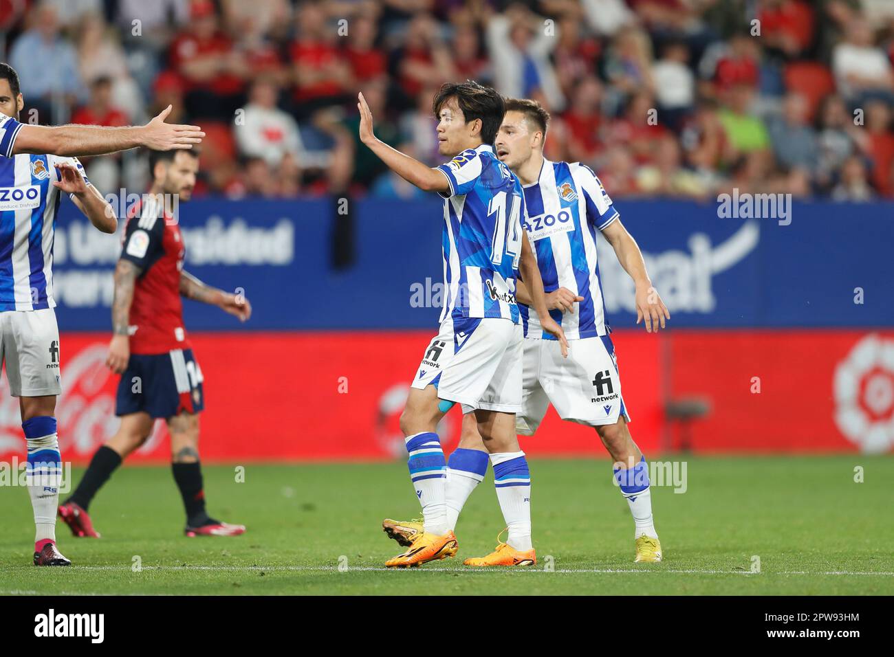 Pamplona, Spain. 28th Apr, 2023. Takefusa Kubo (Sociedad) Football ...