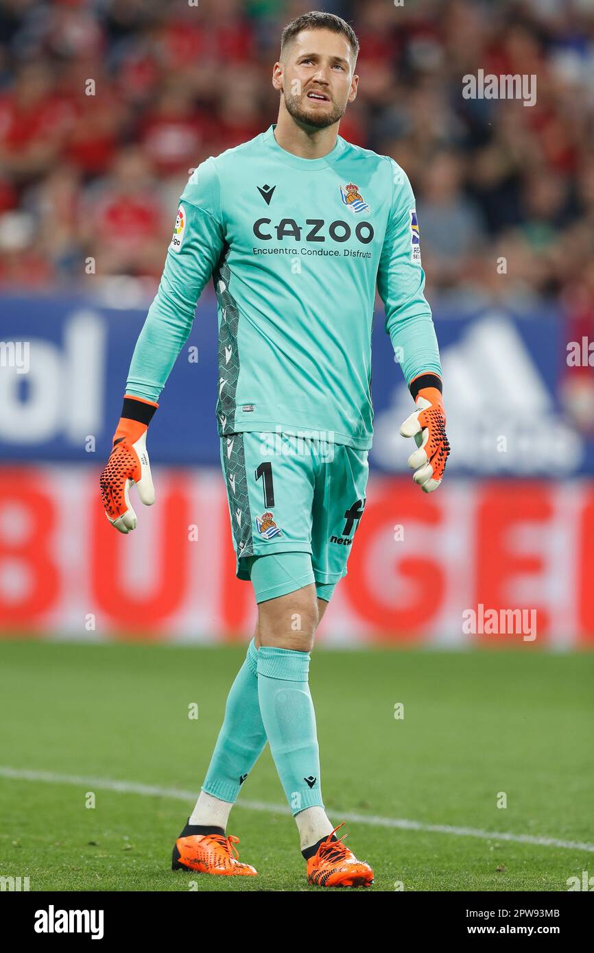 Pamplona, Spain. 28th Apr, 2023. Alex Remiro (Sociedad) Football/Soccer ...