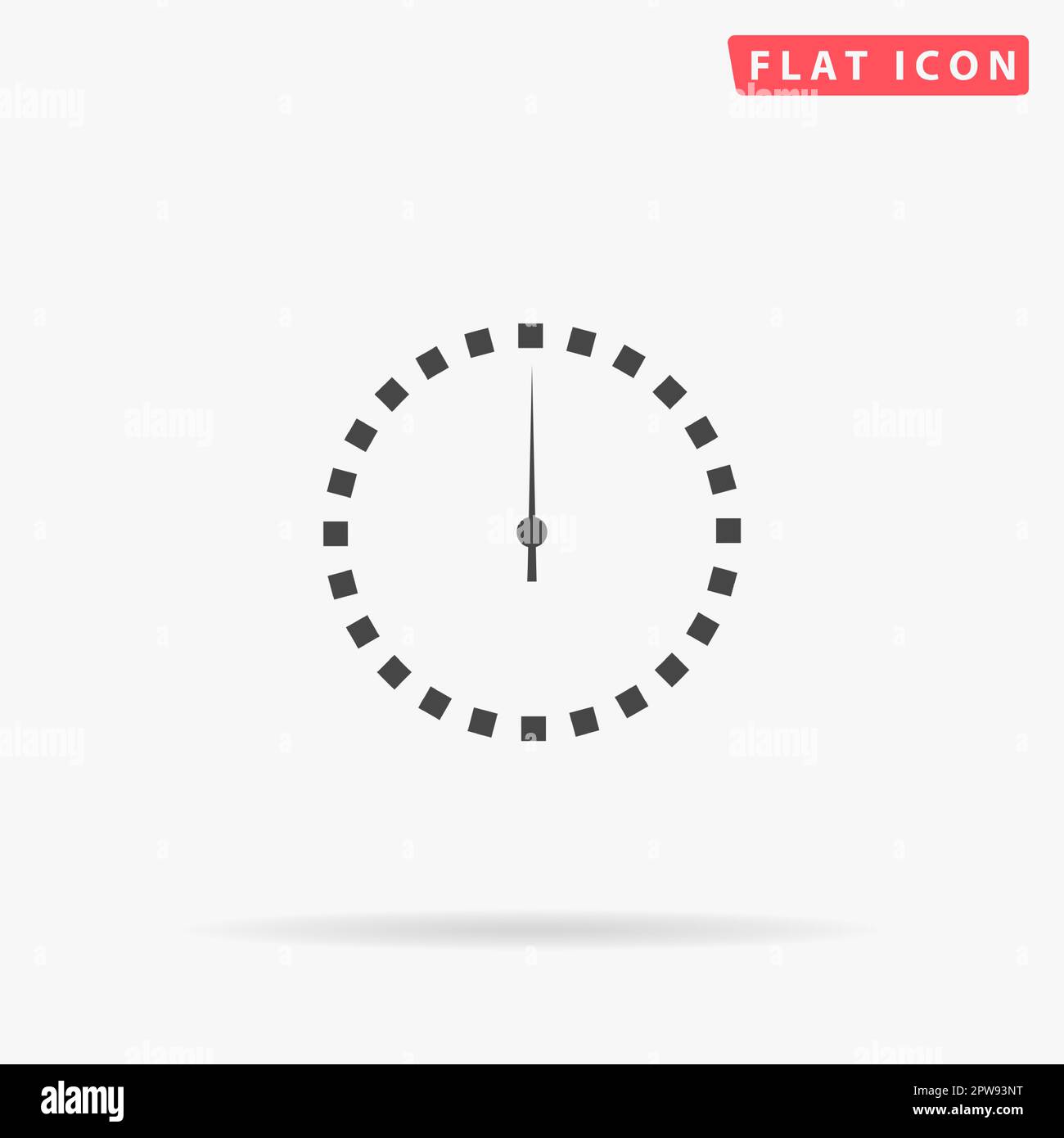 Scales screen circle. Simple flat black symbol with shadow on white background. Vector ...