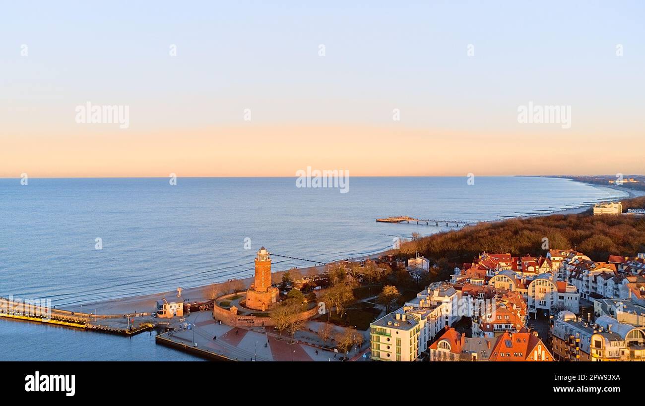 Harbour and lighthouse in Kolobrzeg, Poland Stock Photo - Alamy