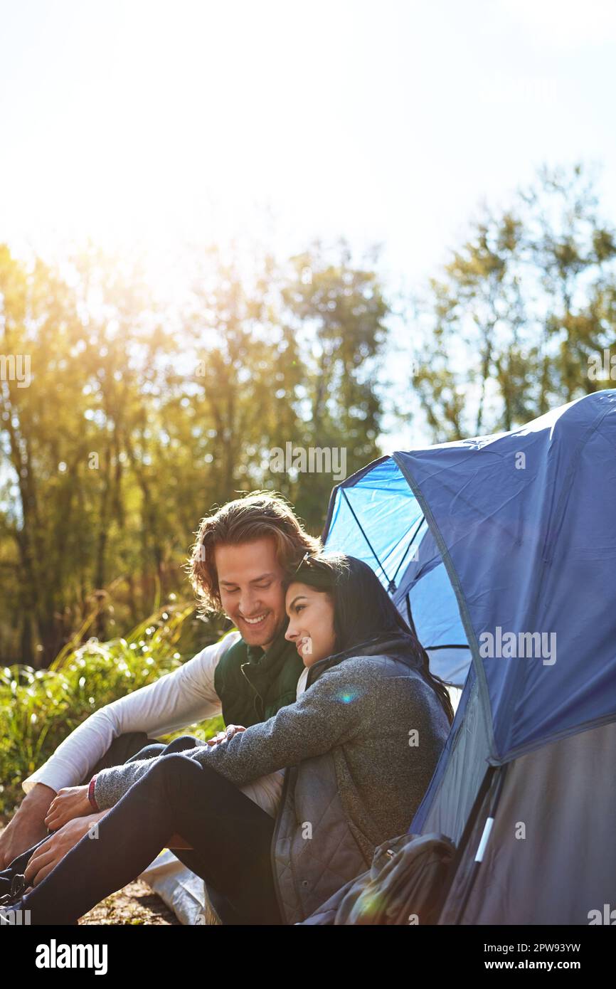 Camping can be far more romantic than your average dinner. an ...