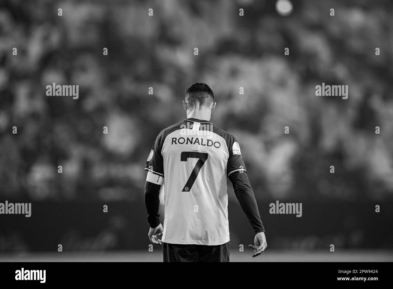 Cristiano Ronaldo Of Al Nassr Fc Walks Off The Pitch During Their Saff