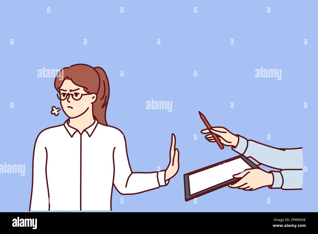 Female ceo signing agreement business Stock Vector Images - Alamy