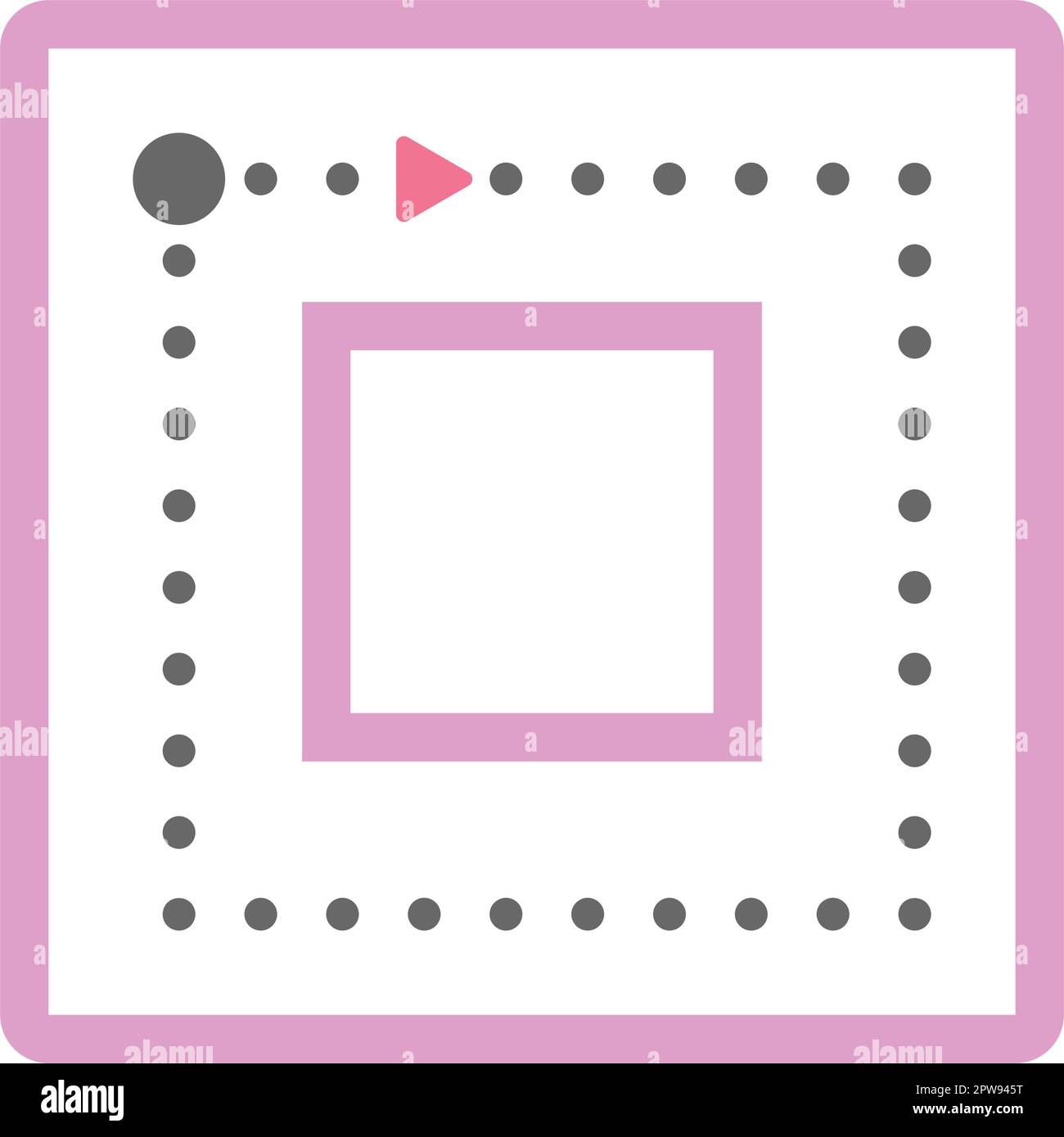 Dotted square shape for tracing lines for preschool and kindergarten ...