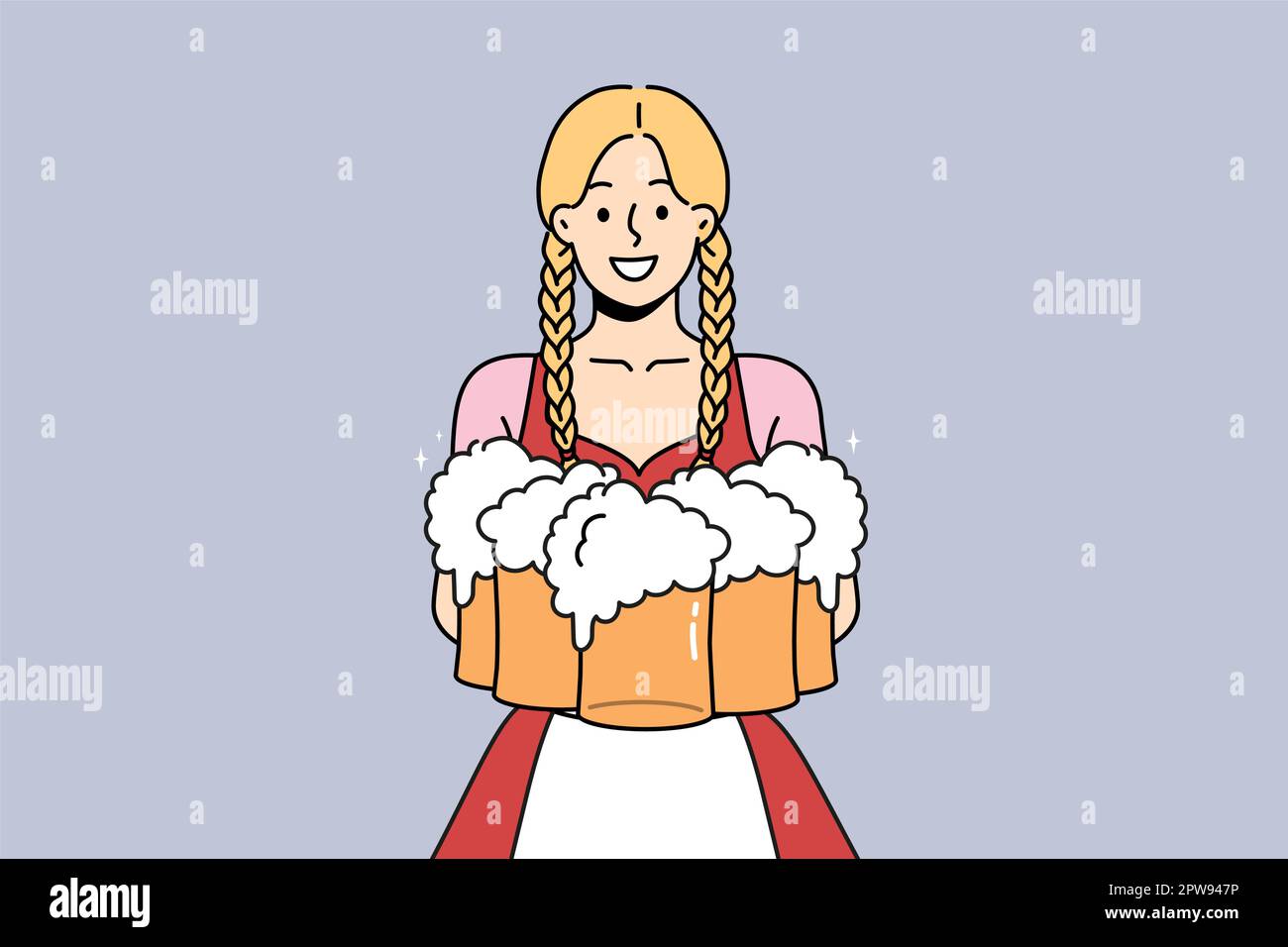Smiling event worker Stock Vector Images - Alamy
