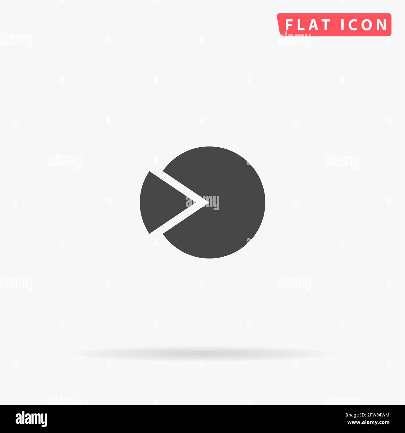 Template for cycle diagram. Simple flat black symbol with shadow on ...