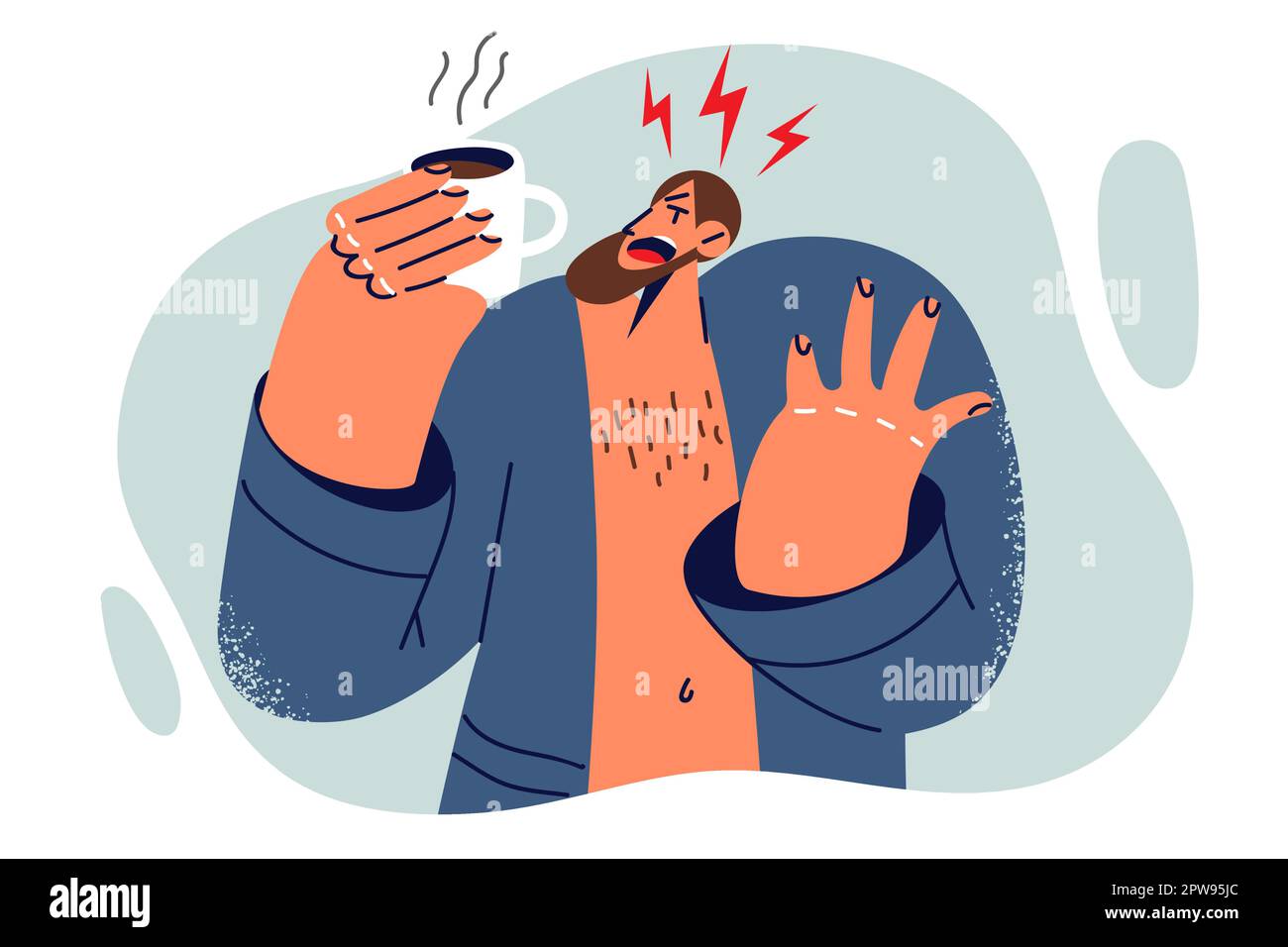Screaming man aggressively Stock Vector Images - Alamy