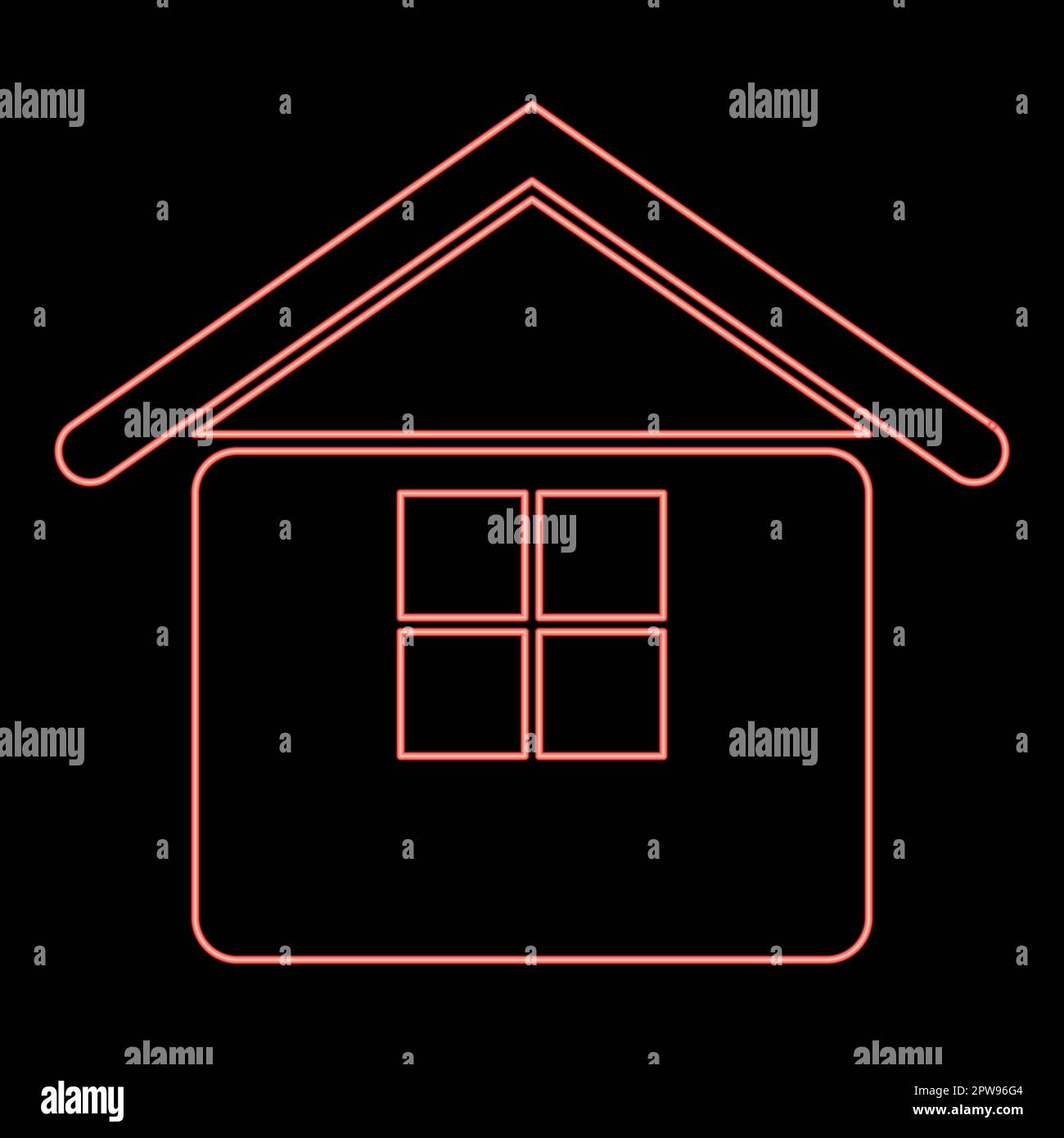 Neon real estate outline hi-res stock photography and images - Alamy