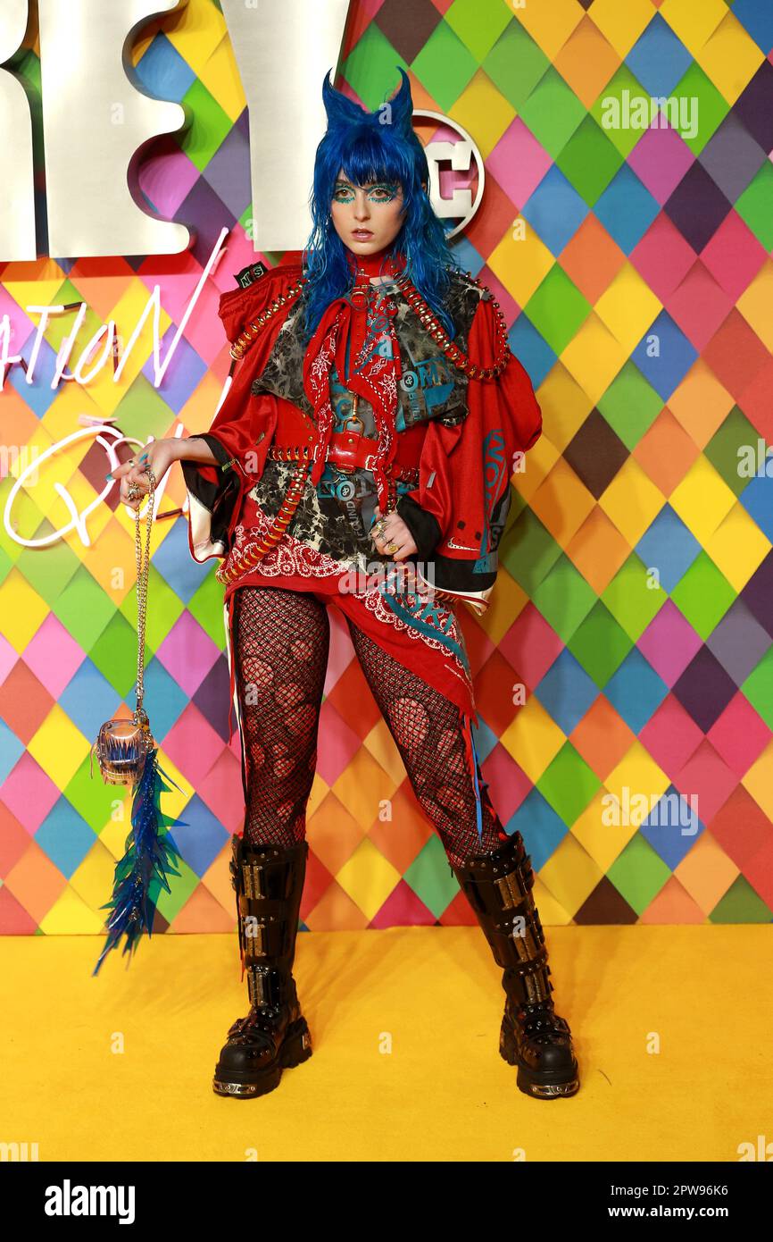 Ashnikko attends the World Premiere of "Birds Of Prey" at the Odeon ...