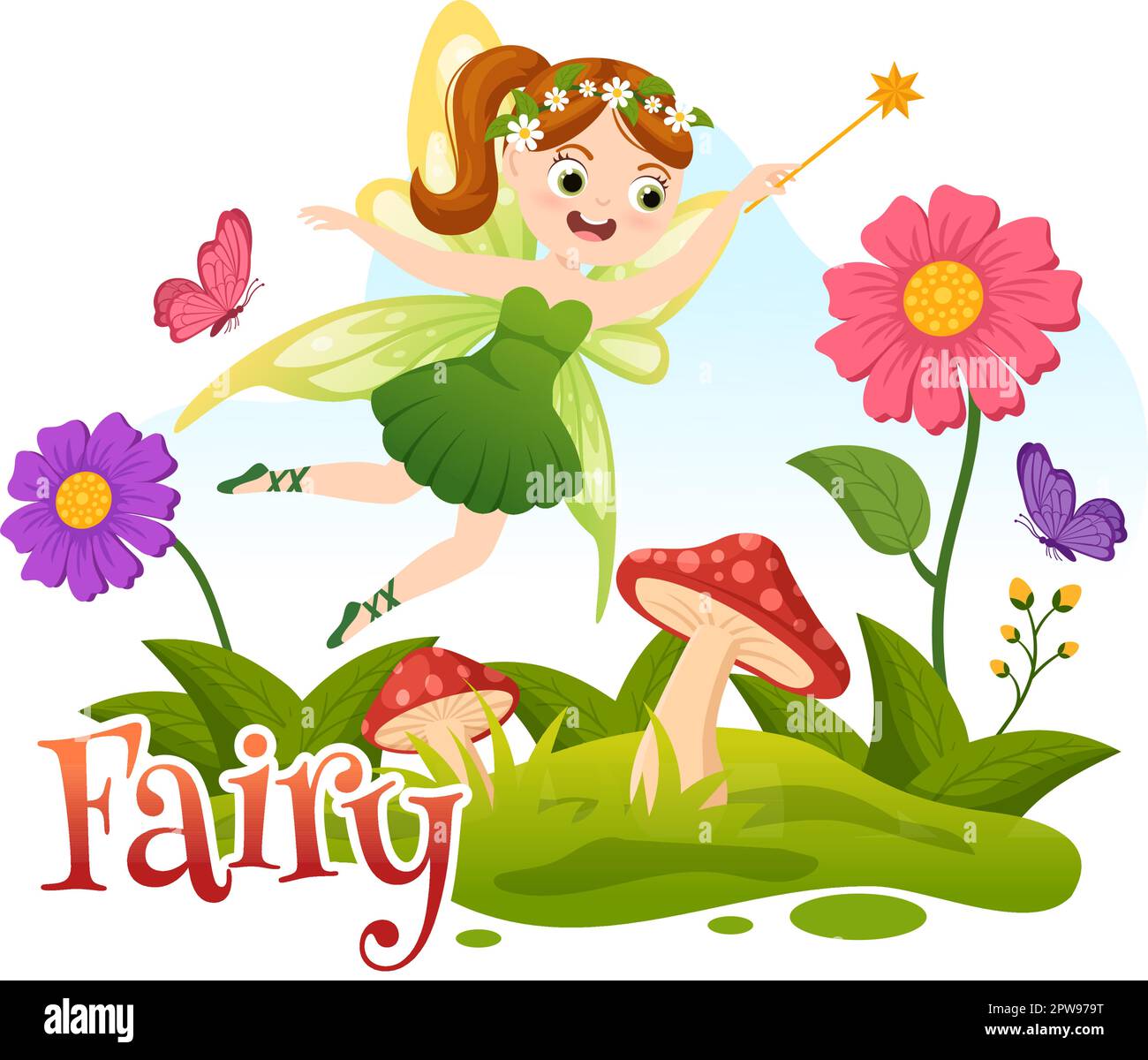 Wood Fairy Original Art Work Ilustration Drawing