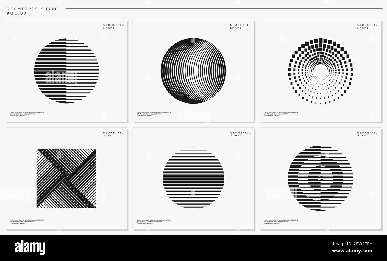Digital line blend circle Black and White Stock Photos & Images - Alamy