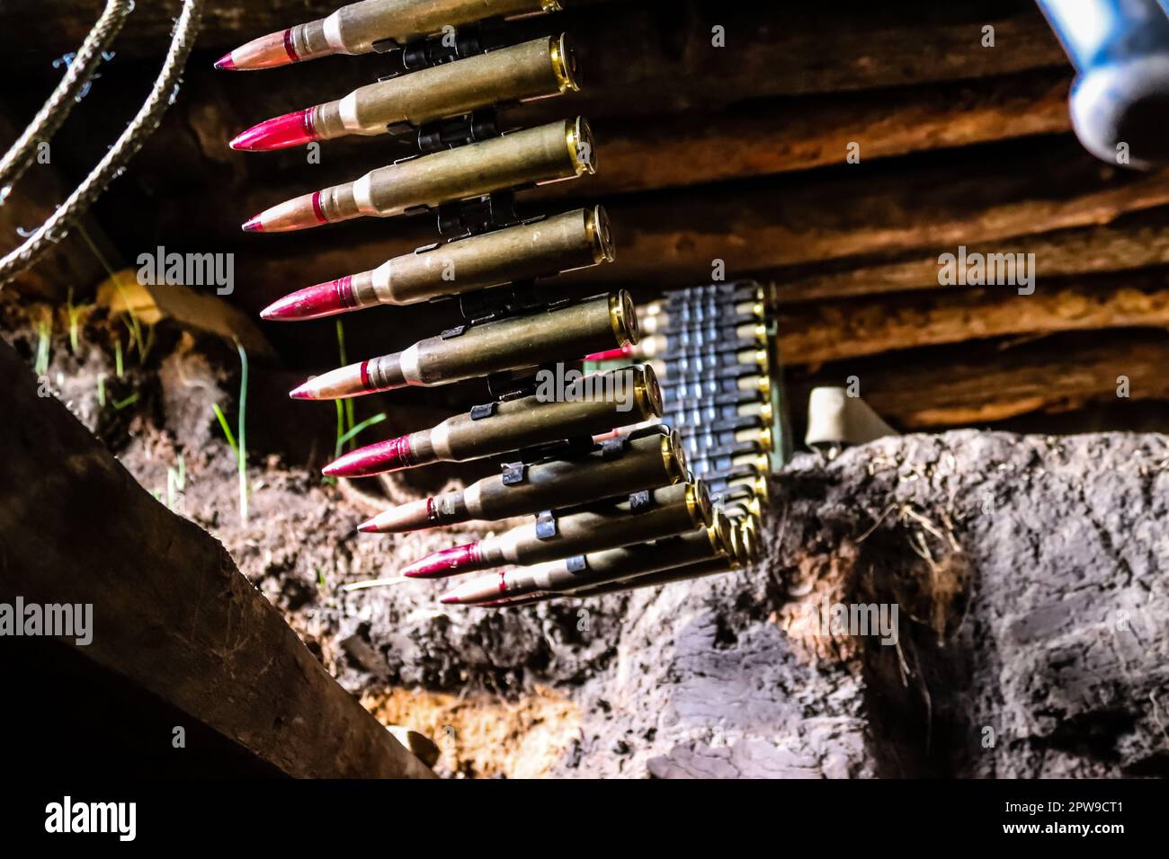 Machine gun of Ukrainian serviceman of the 209th Battalion of the 113th ...