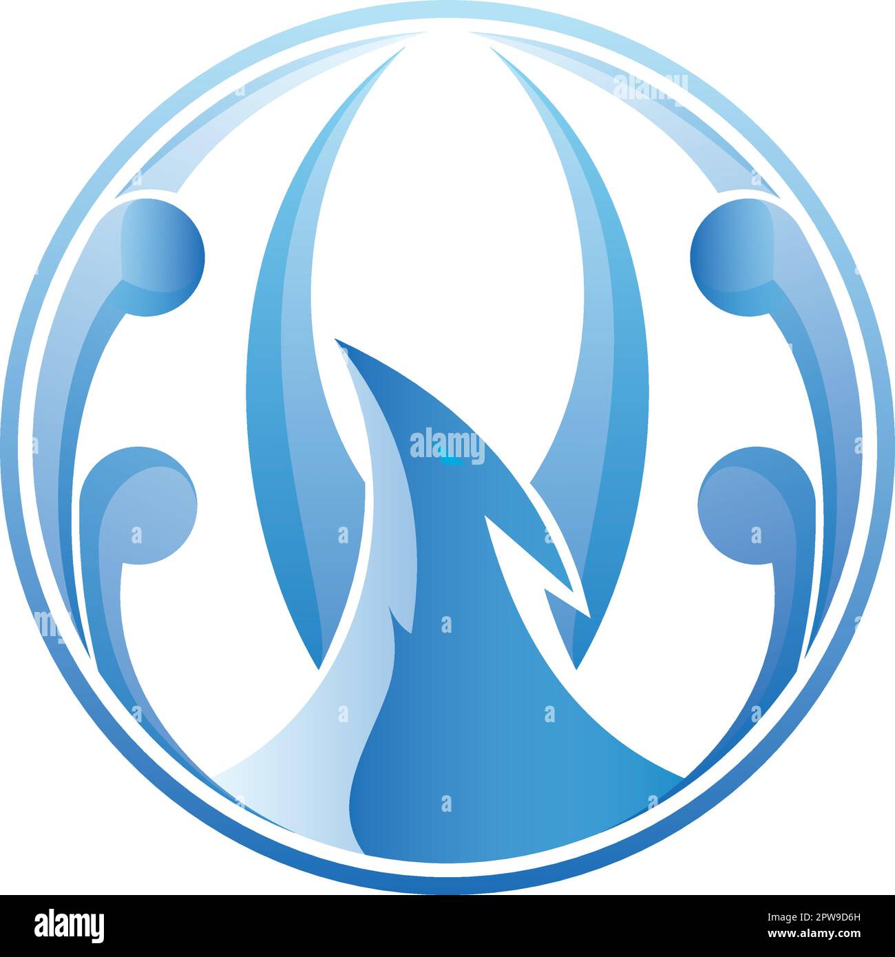 Bright Blue Phoenix Rising Symbol Stock Vector Image & Art - Alamy