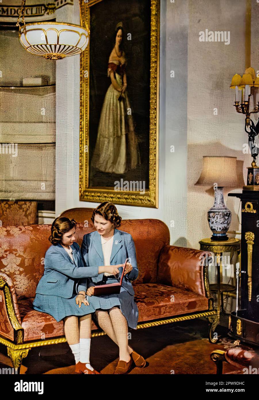 16 year old Princess Elizabeth, the future Queen and her 11year old ...