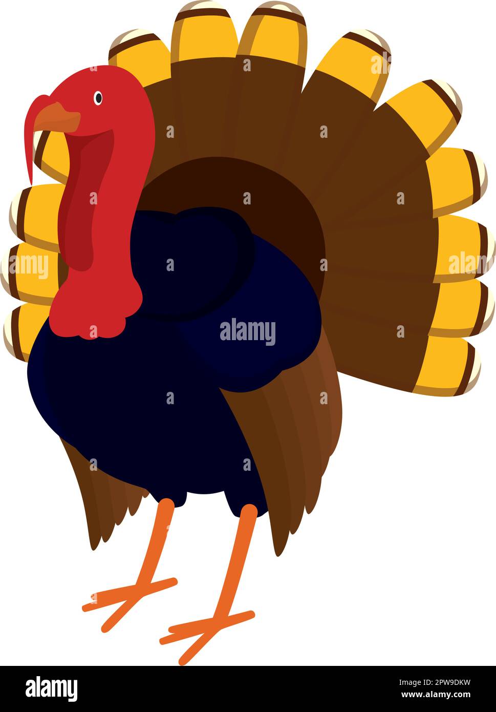 Detailed Turkey with Standing Gesture Illustration Stock Vector Image ...