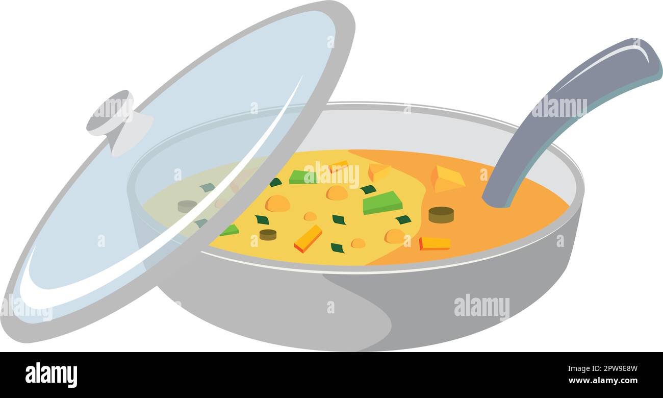 Mixed vegetable soup Stock Vector Images - Alamy