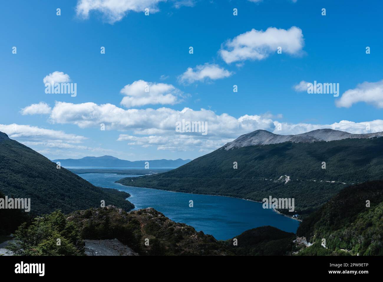 Fagnano Lake near Tolhuin, Argentina, Tierra del Fuego, South America ...