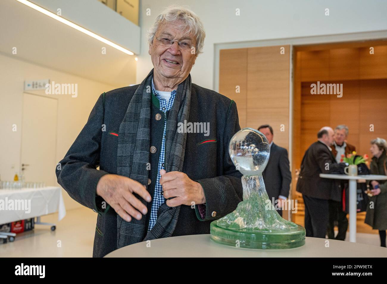 Regensburg, Germany. 29th Apr, 2023. Cabaret artist Gerhard Polt stands ...