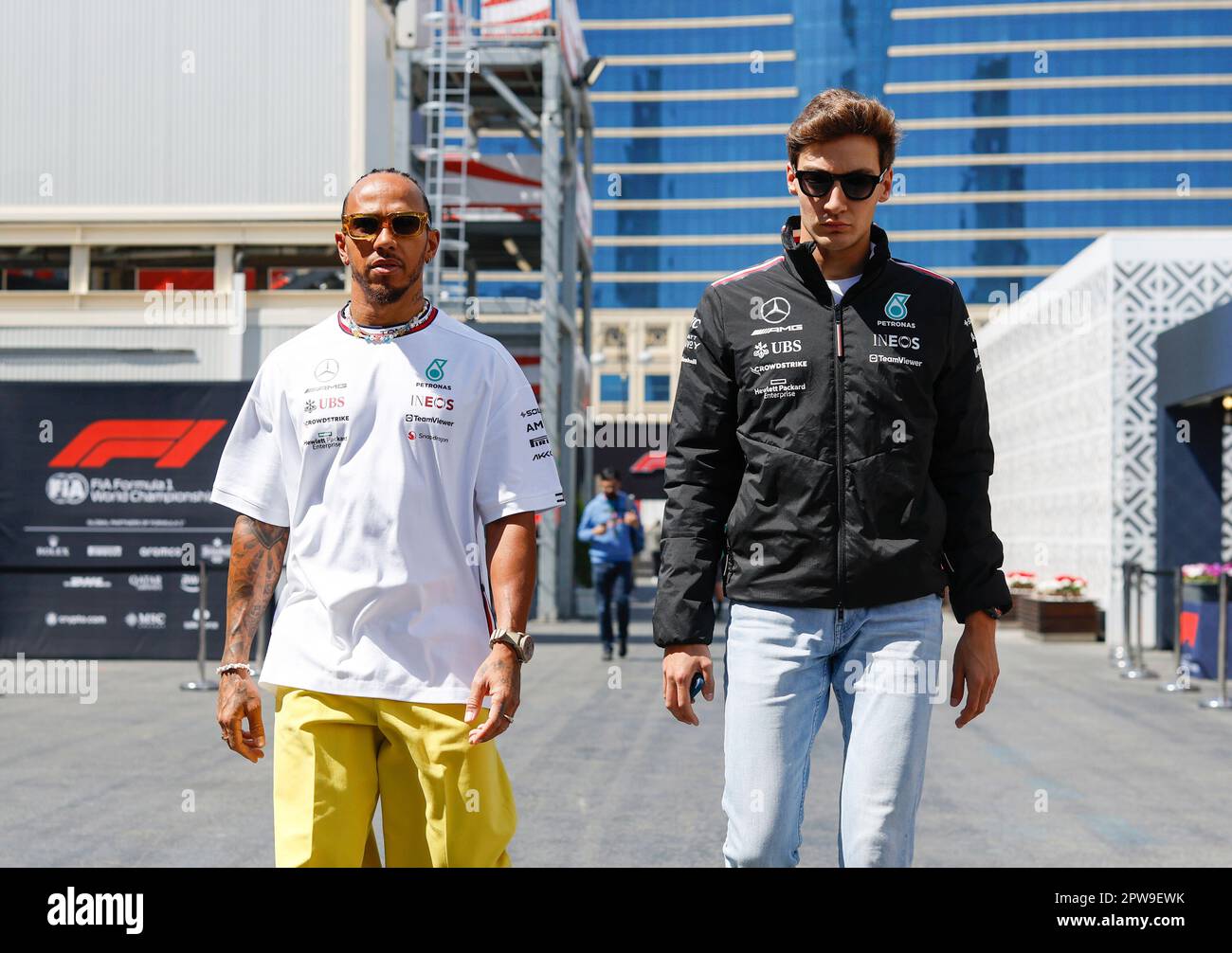 Baku, Azerbaijan. 29th Apr, 2023. #44 Lewis Hamilton (GBR, Mercedes-AMG ...