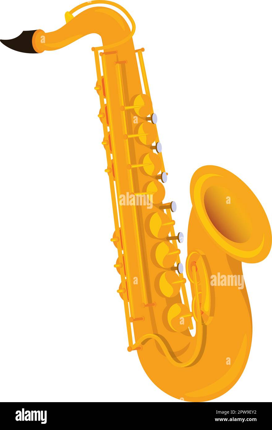 Detailed and Realistic Saxophone Illustration Stock Vector Image & Art ...