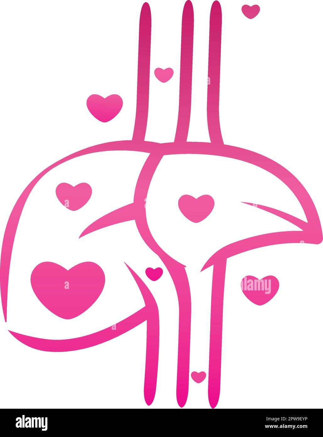 Healthy Liver and Digestion Flow combined with Love Symbol Stock Vector ...