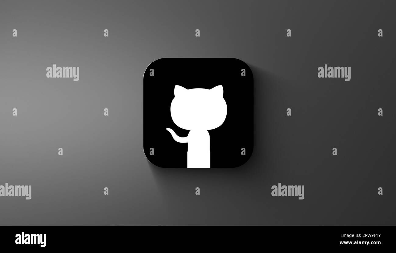 Agadir, Morocco - April, 2023: Github Logo in a Gradient Background ... Agadir, Morocco - April, 2023: Github Logo in a Gradient Background ...