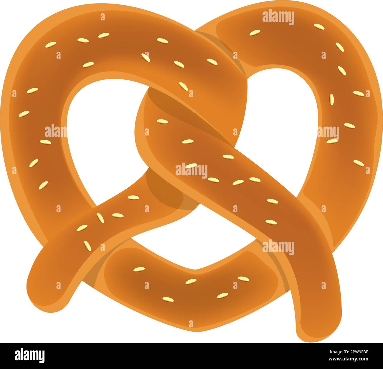 Detailed Tasty Pretzel Illustration Stock Vector Image & Art - Alamy