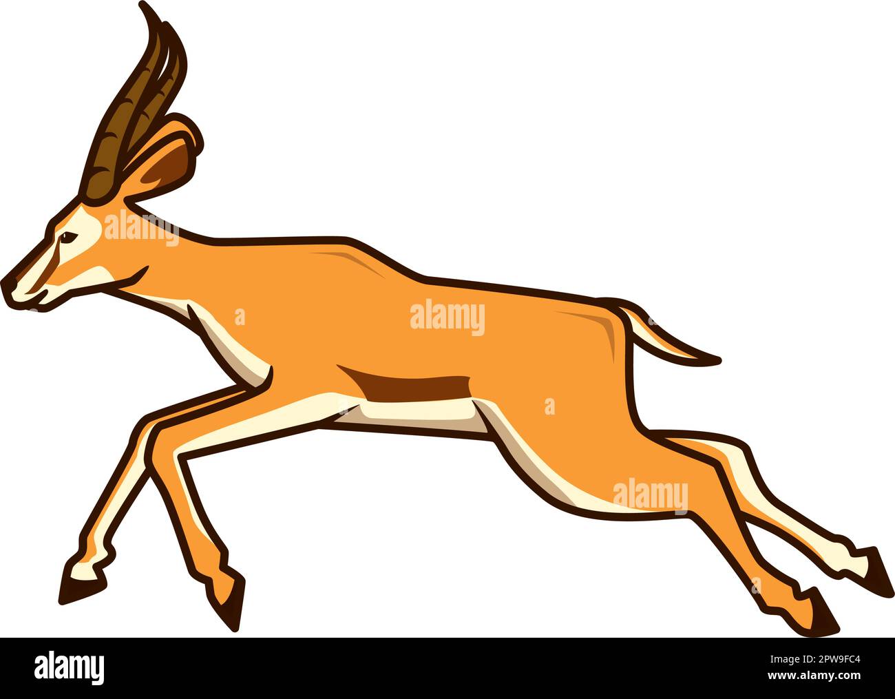 Antelope running cartoon Stock Vector Images - Alamy