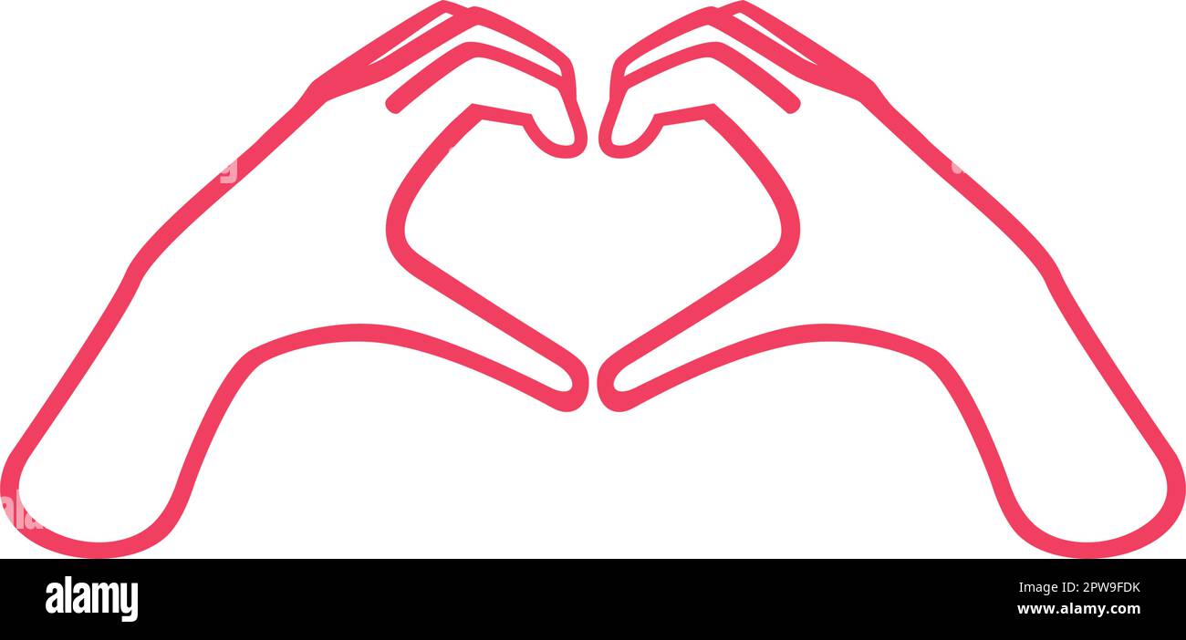 Hand Gesture of Love Symbol Stock Vector Image & Art - Alamy