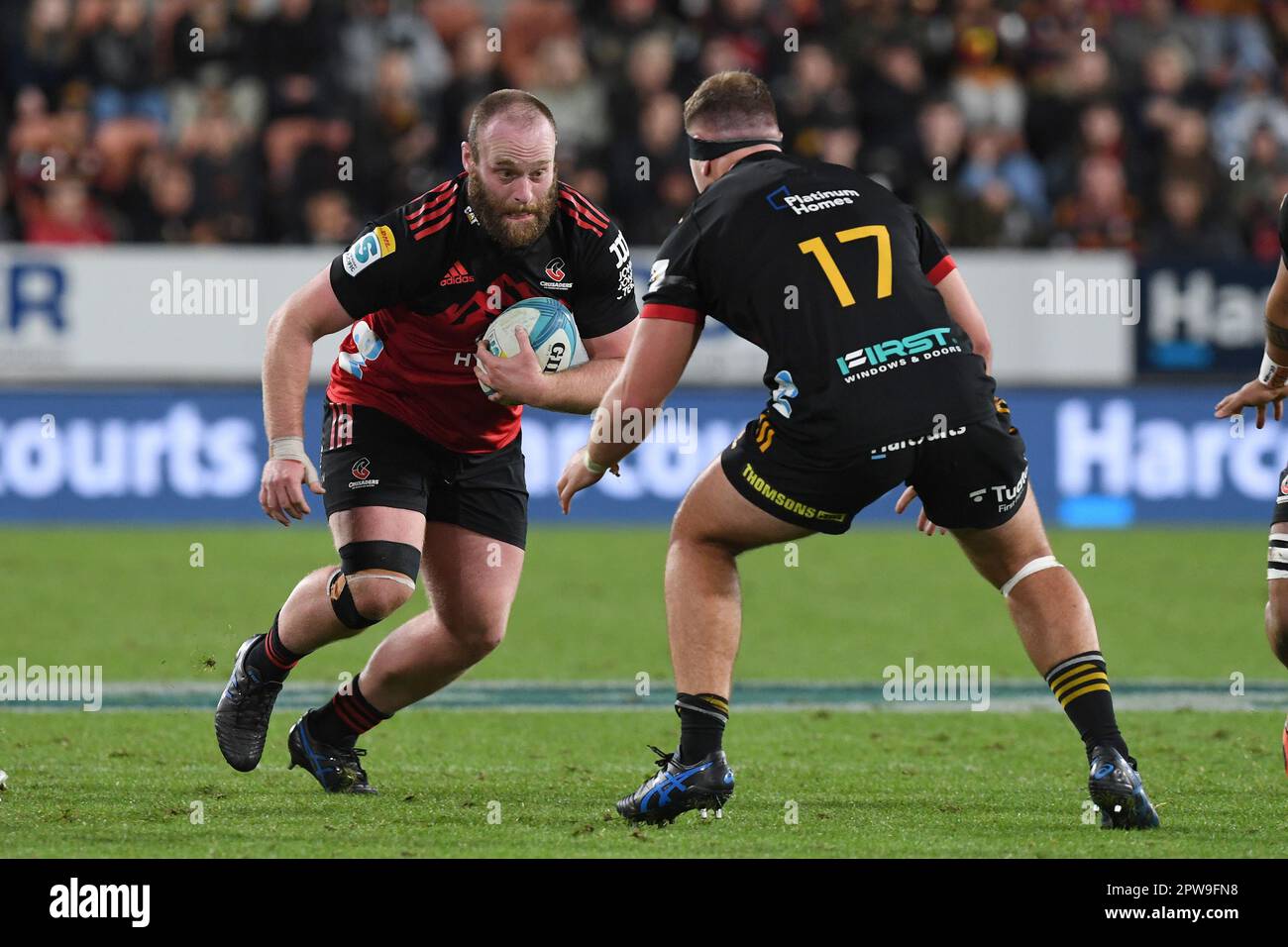 Oliver Jager of the Crusaders during the Super Rugby Pacific Round 10 ...