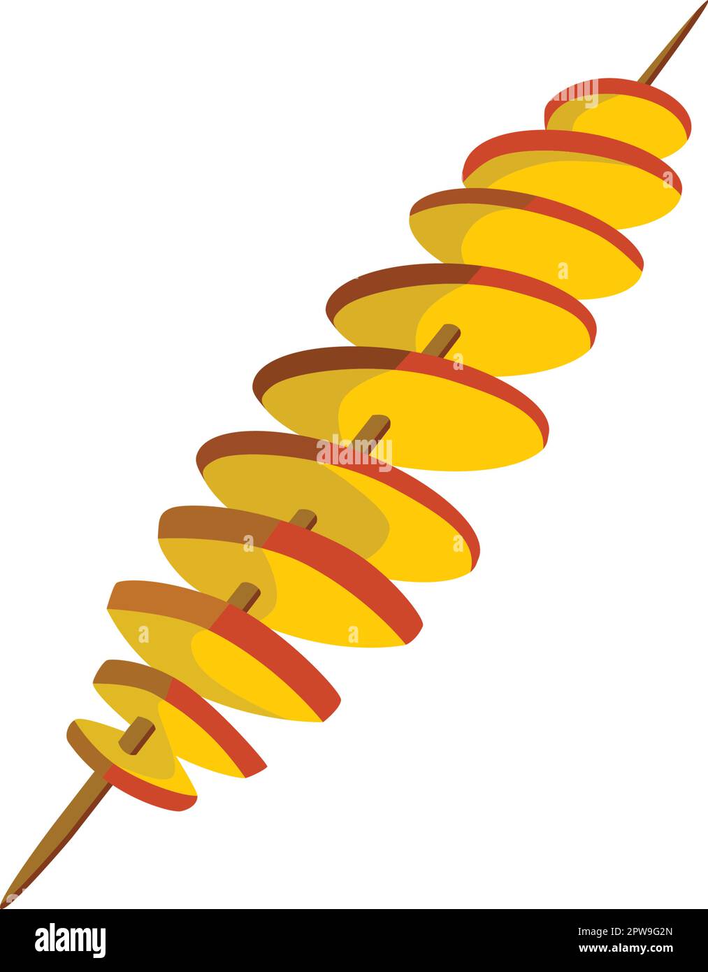 Delicious and Tasty Twisted Potato Illustration Stock Vector Image ...