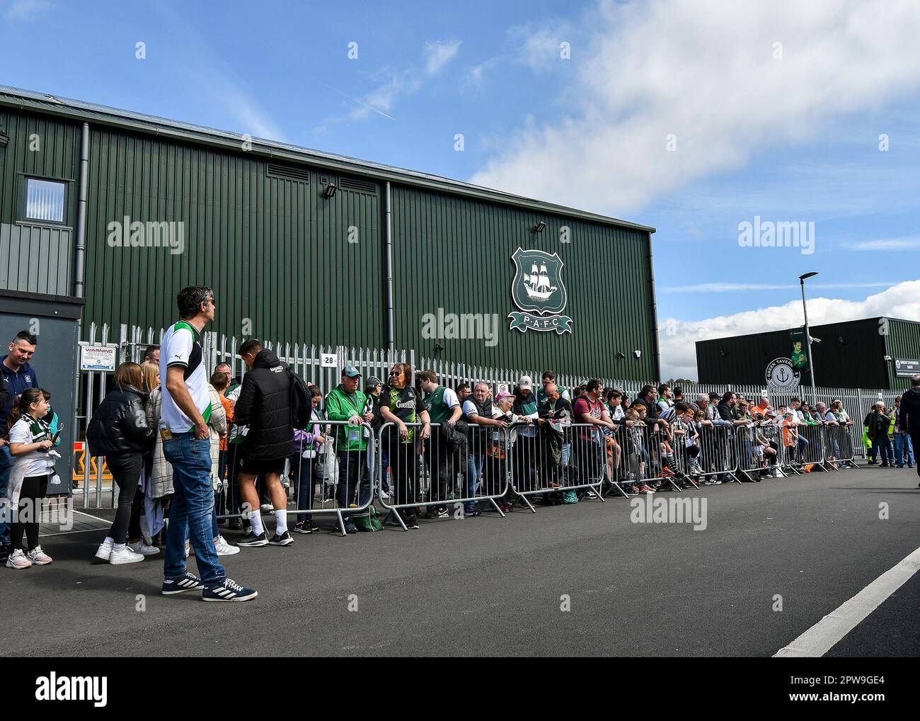 Plymouth Argyle fans arrives during the Sky Bet League 1 match Plymouth ...