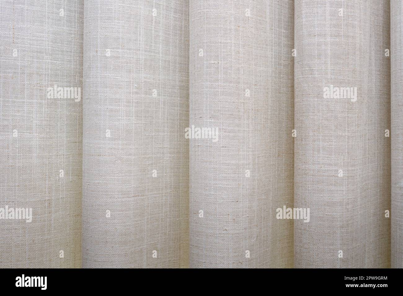 Light beige linen curtain texture for window Stock Photo - Alamy