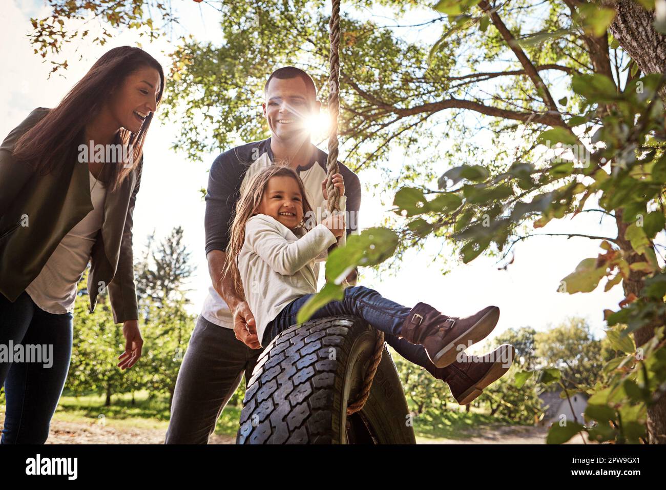 Making time for the people that matter most. a happy mother and father ...