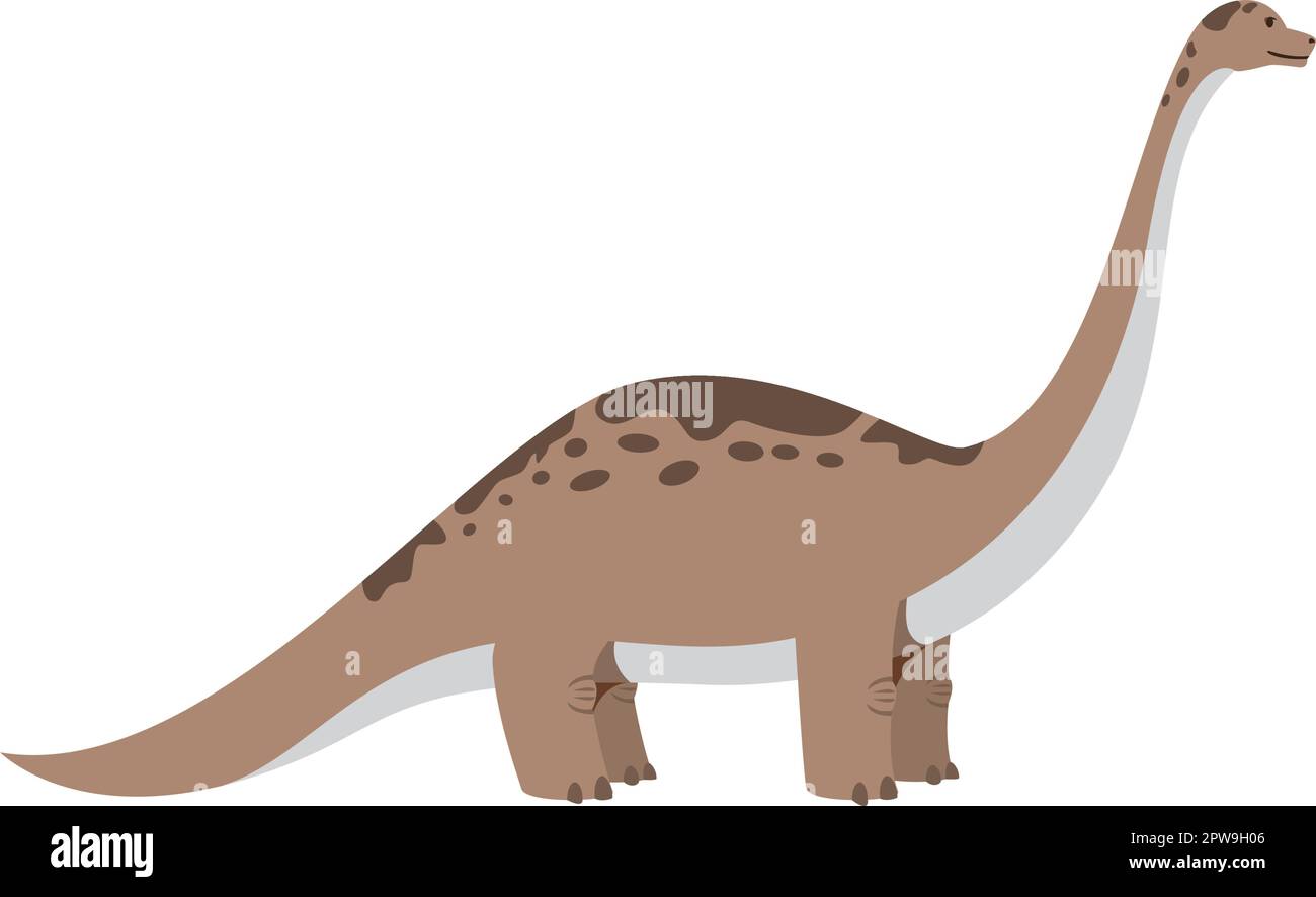 Detailed Standing Brontosaurus the Jurassic Animal Illustration Stock Vector Image & Art - Alamy
