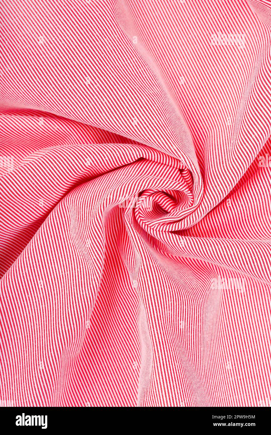 Top view of white and red striped cloth Stock Photo - Alamy