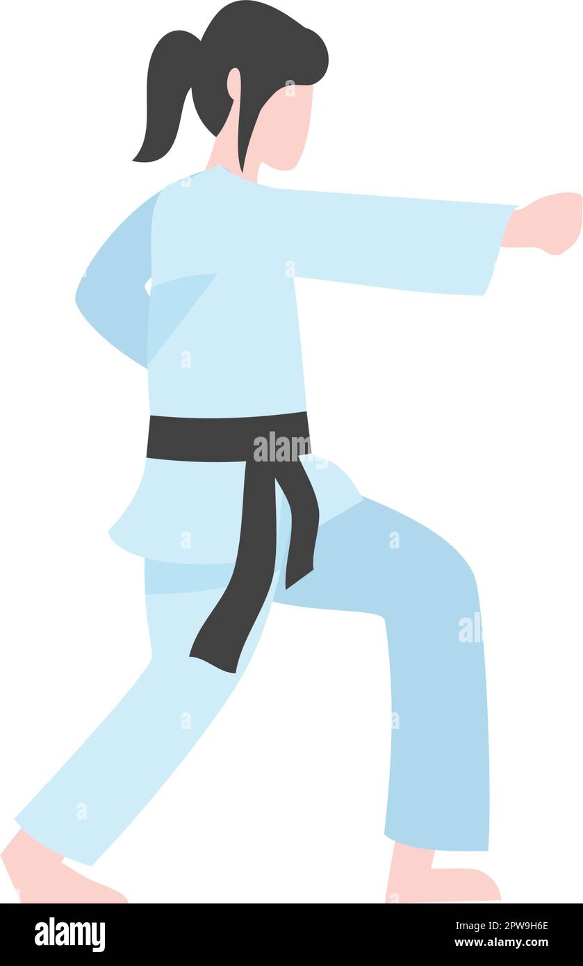 Girl Fighter with Solid Stance Illustration Stock Vector Image & Art ...