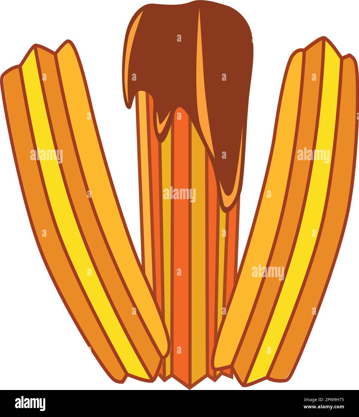 Detailed Churros Stick Food Illustration Stock Vector Image & Art - Alamy
