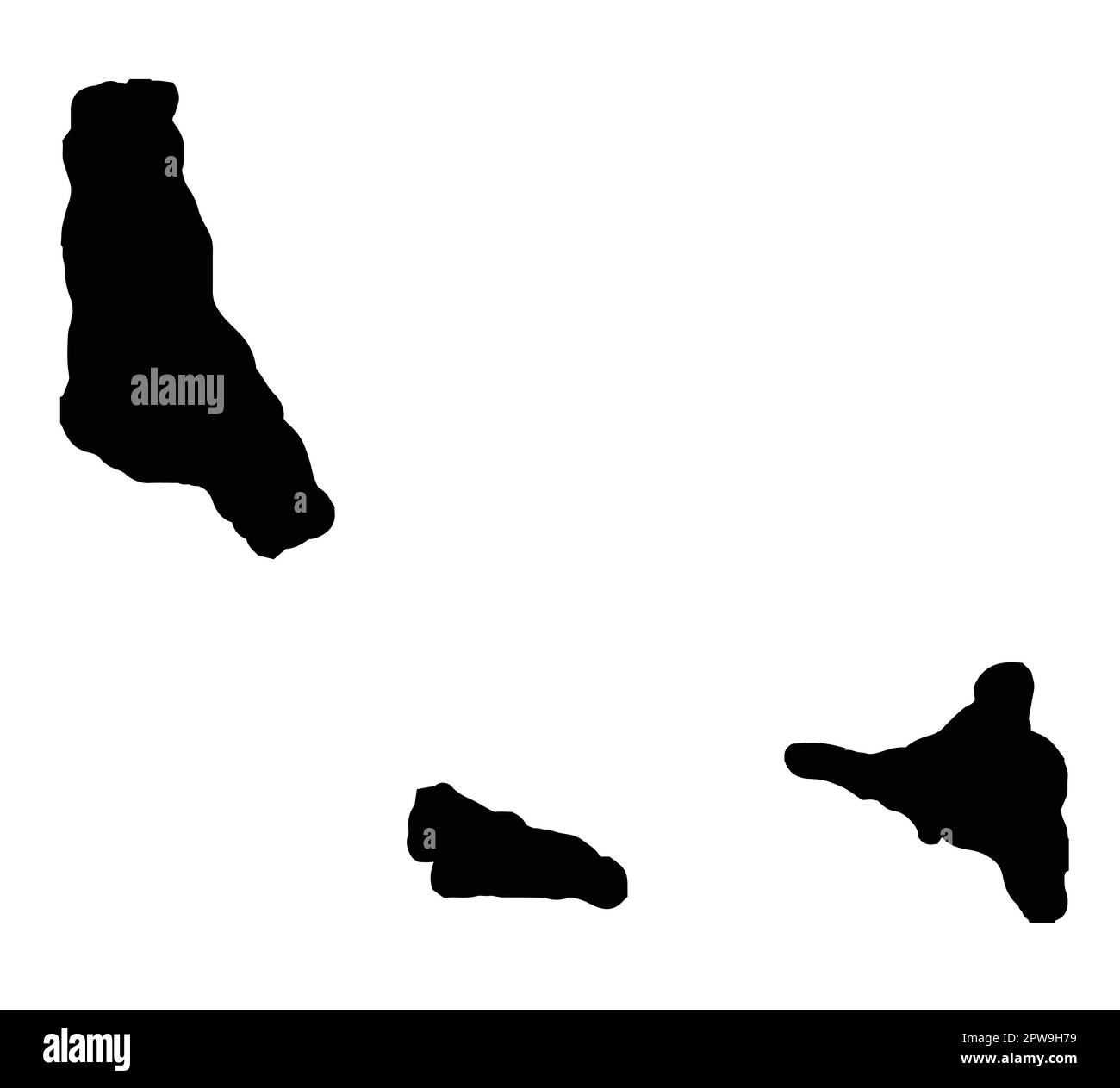 Comoros Islands Map Silhouette Stock Vector Image & Art - Alamy