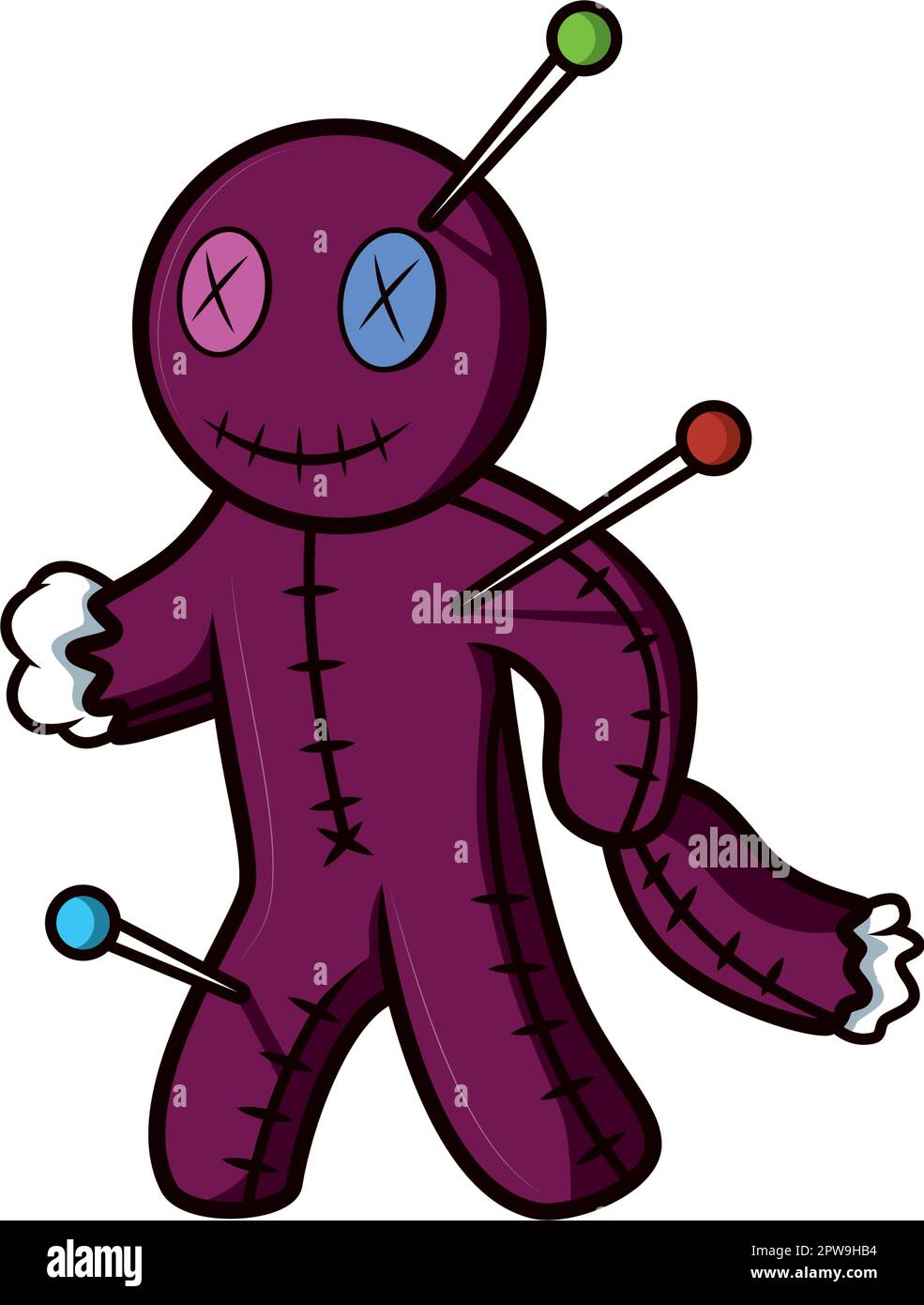 Detailed Smiling Voodoo Doll Illustration Stock Vector Image And Art Alamy