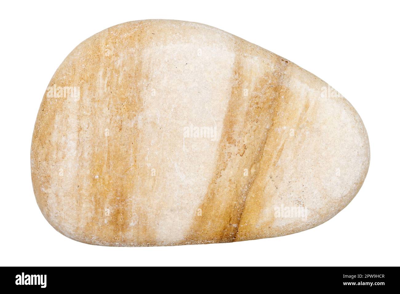 Top view of single brown pebble isolated on white background Stock ...