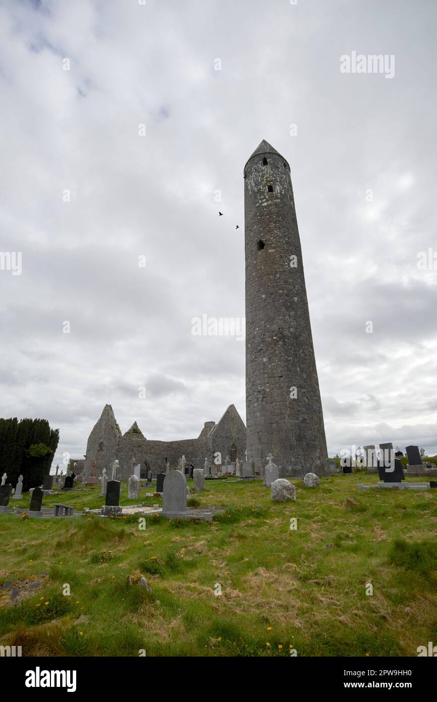 the tallest round tower in ireland at Kilmacduagh monastery county ...