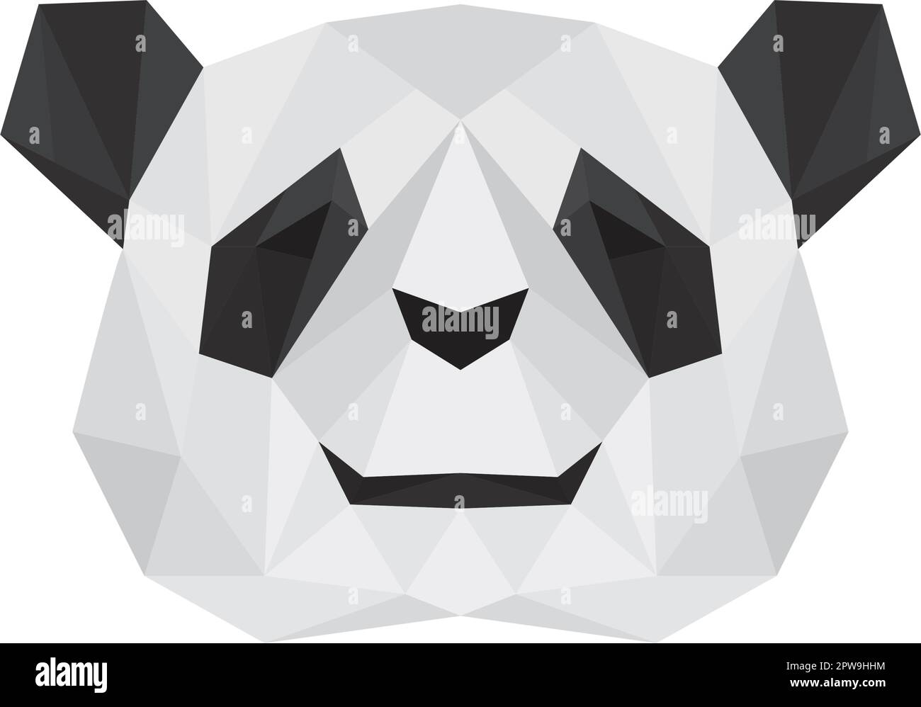 Front Head Panda Polygonal Illustration Stock Vector Image & Art - Alamy
