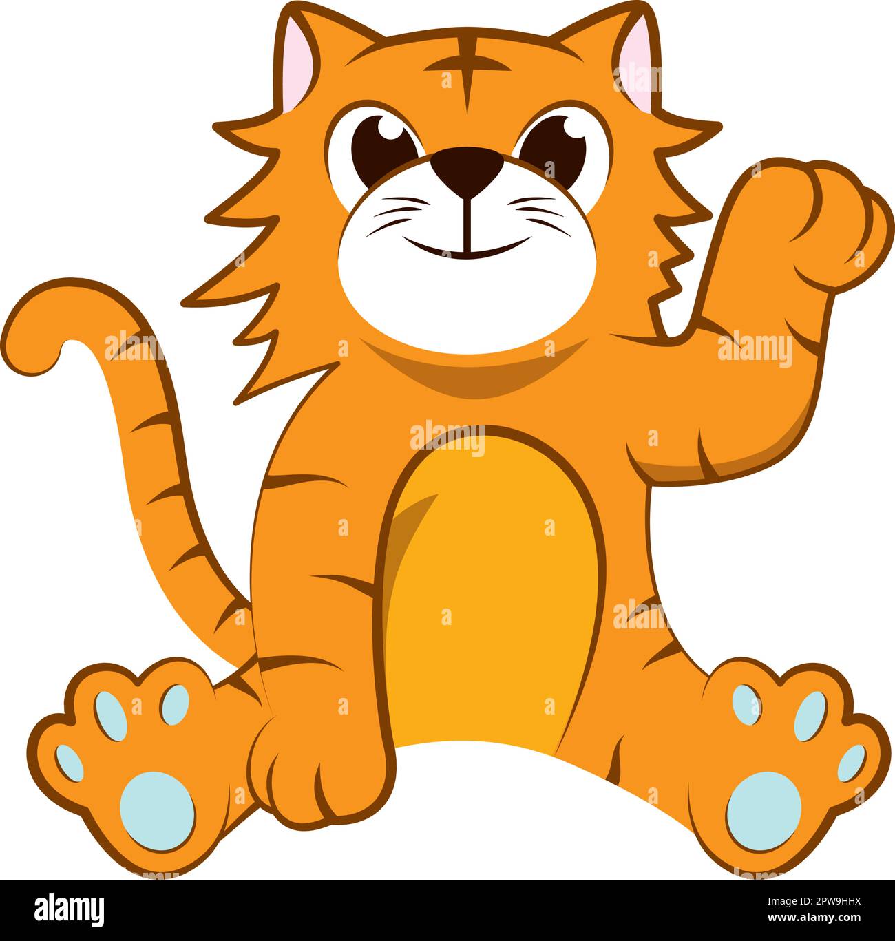 Cute and Sweet Tiger Illustration Stock Vector Image & Art - Alamy