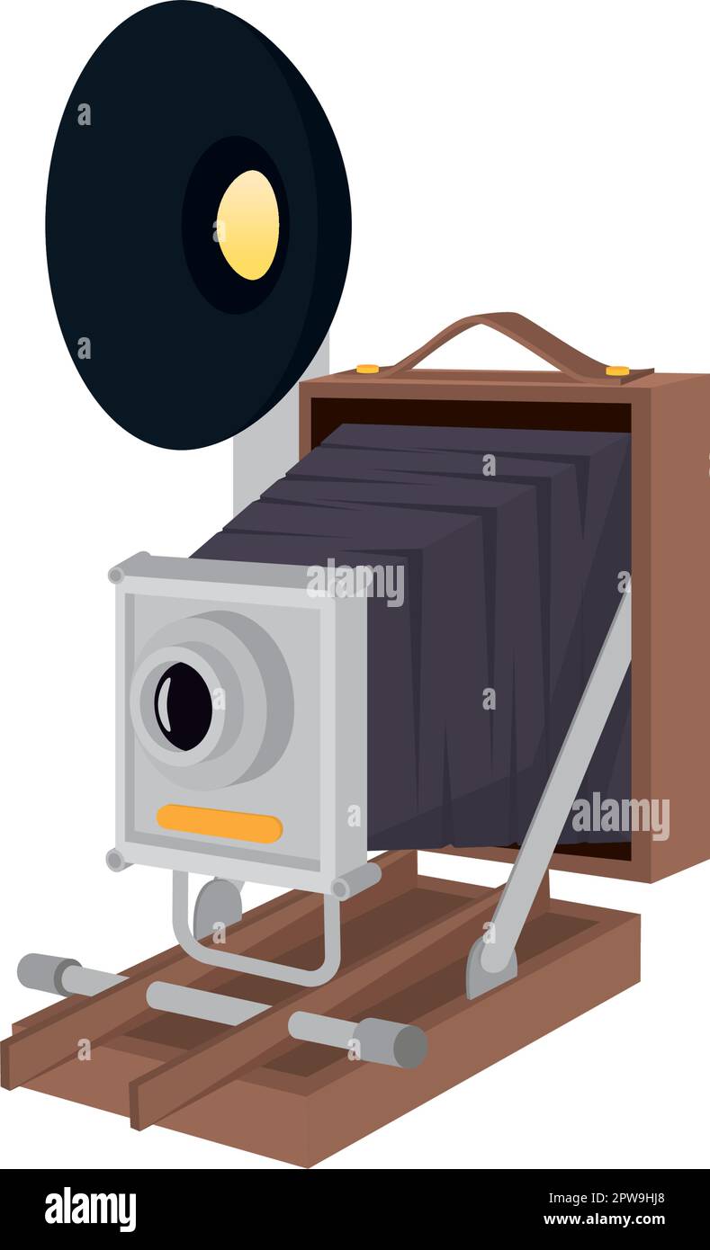 Detailed Antique Camera at 1940's Illustration Stock Vector Image & Art ...