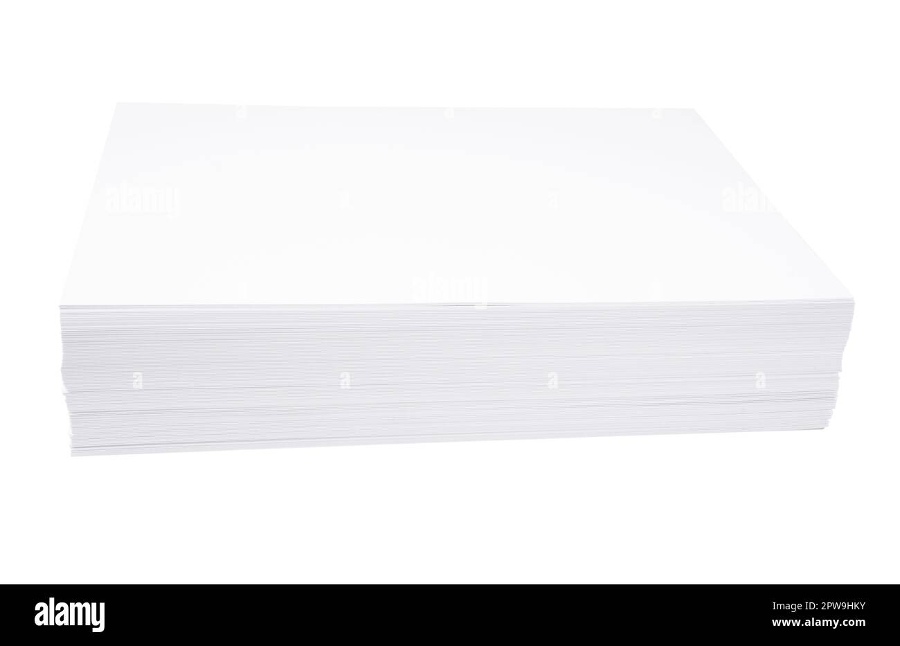Stack of A4 size blank paper isolated on white background. Save ...