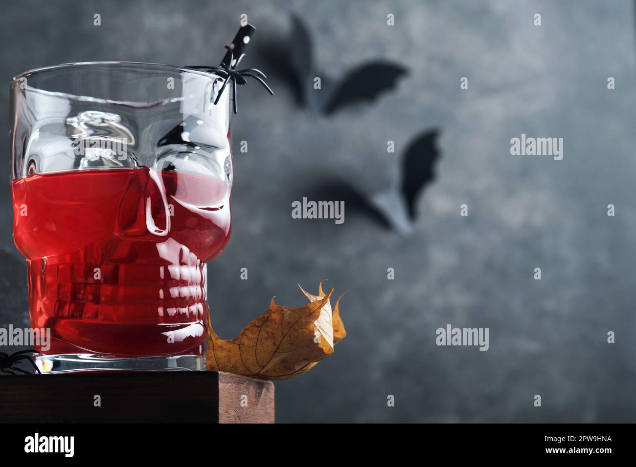 Halloween bloody cocktail. Bloody red cocktail glass goblet for ...