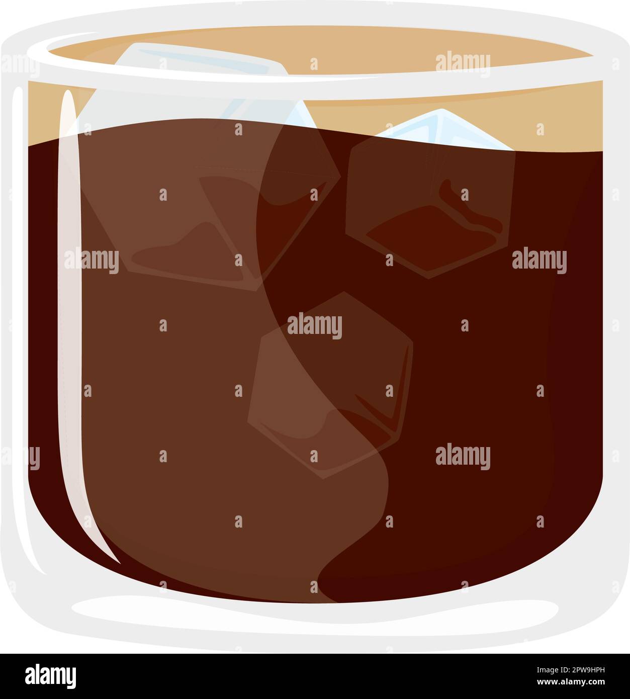 Detailed Cold Brew Together with Glass Illustration Stock Vector Image ...